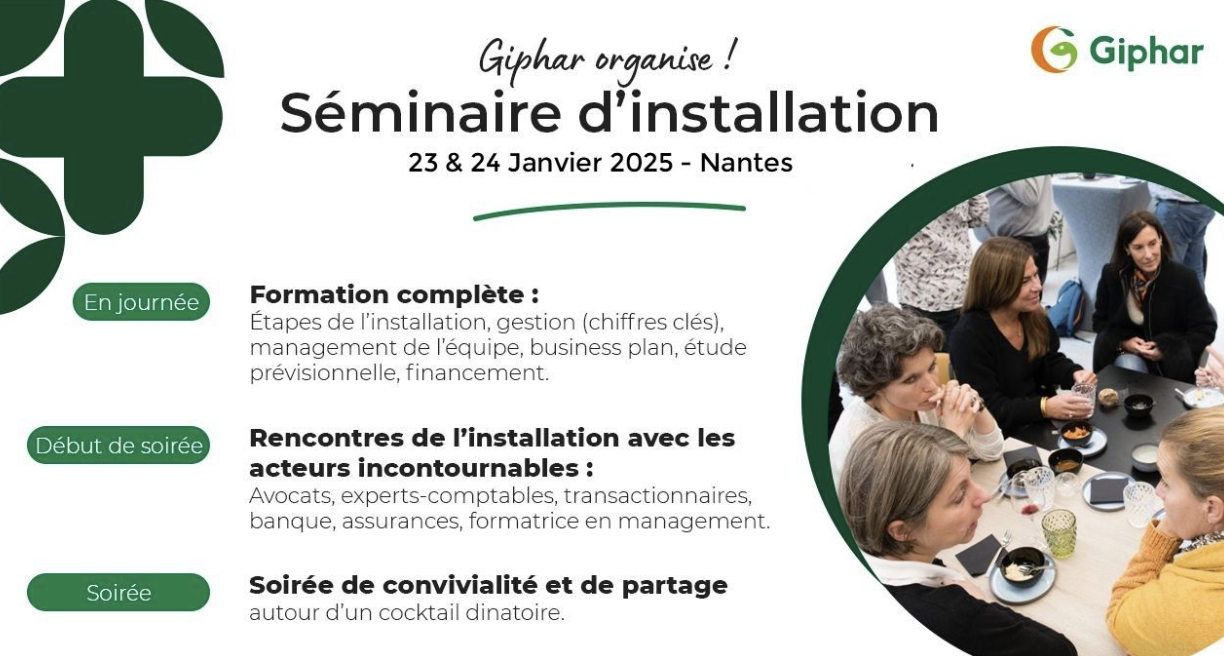 Un grand merci à Giphar pour l'invitation à leur séminaire "installation"